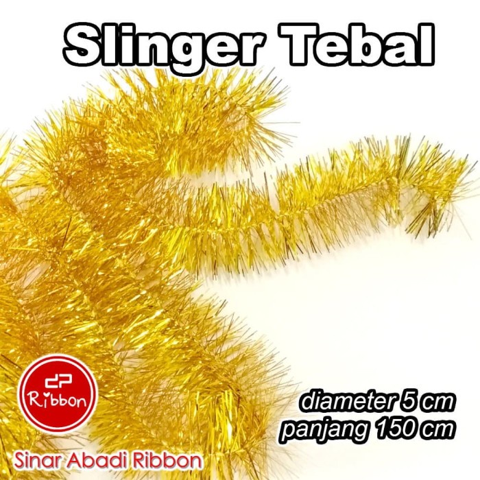 Jual Slinger Tebal 1.5m 5cm Polos Tinsel Hantaran Dekorasi Natal ...