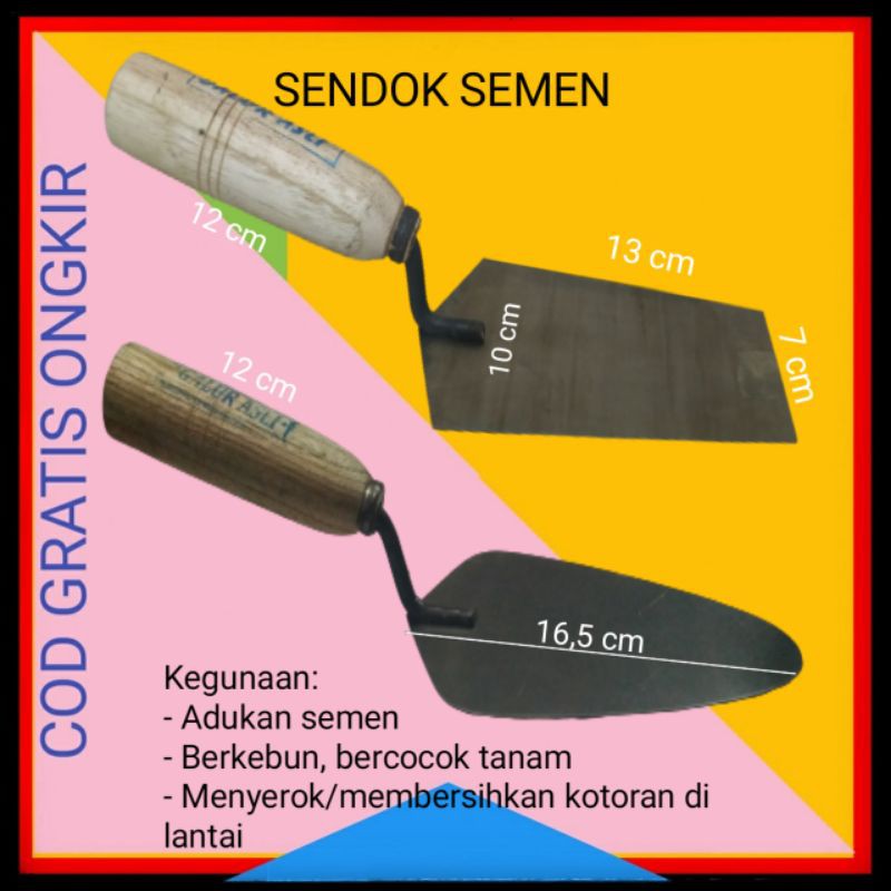 Jual SENDOK CETOK CUNGKIR SEMEN GALUR KOTAK LANCIP PANJANG ALAT ...
