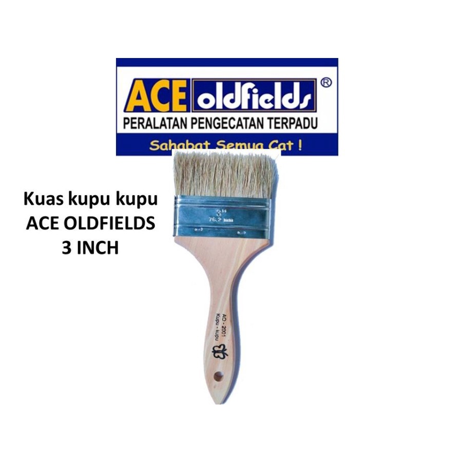Jual Kuas Cat Tembok Kayu Besi kupu kupu White Brush ACE oldfields ...