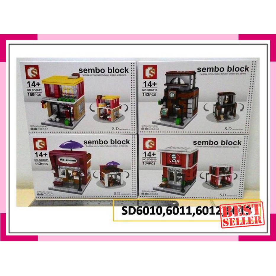 Jual Lego Sembo Block per set KFC-Haagen Dazs-McD-Starbuck | Shopee ...