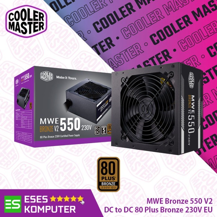 Jual PSU Cooler Master MWE 550 Bronze V2 | 550W 80 Plus Bronze | Shopee Indonesia