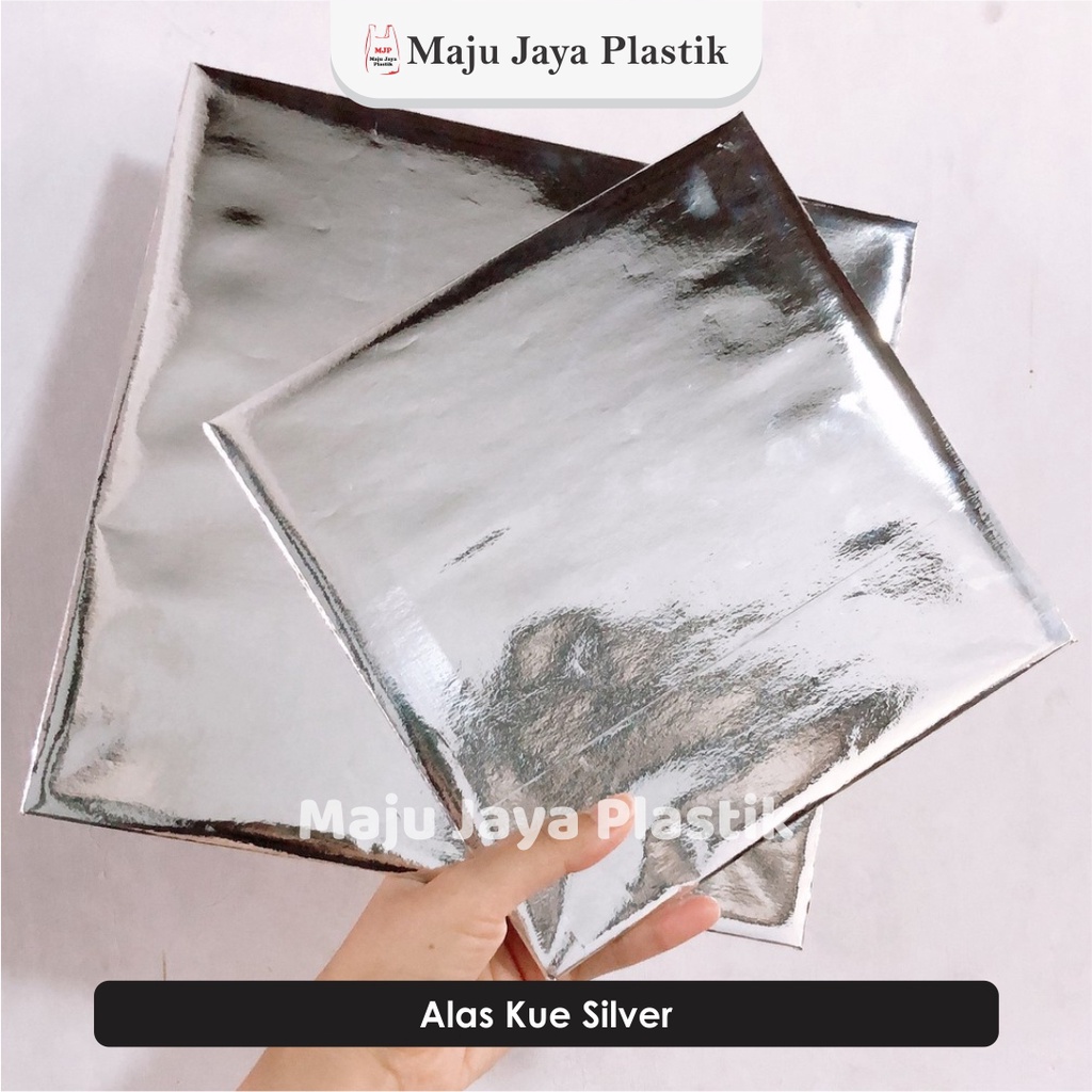 Jual (ECER) Alas Kue Tart Cake Silver Alas Kue Tart KOTAK BULAT SILVER ...