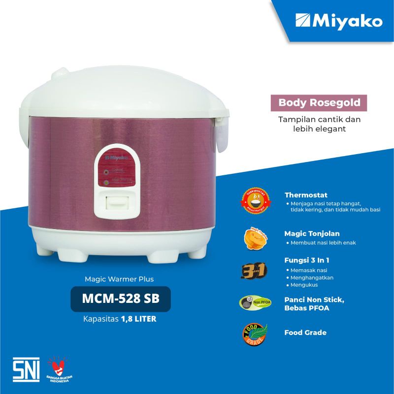 Jual Magic com Miyako MCM-528SB 1,8Liter/Rice cooker penanak nasi ...