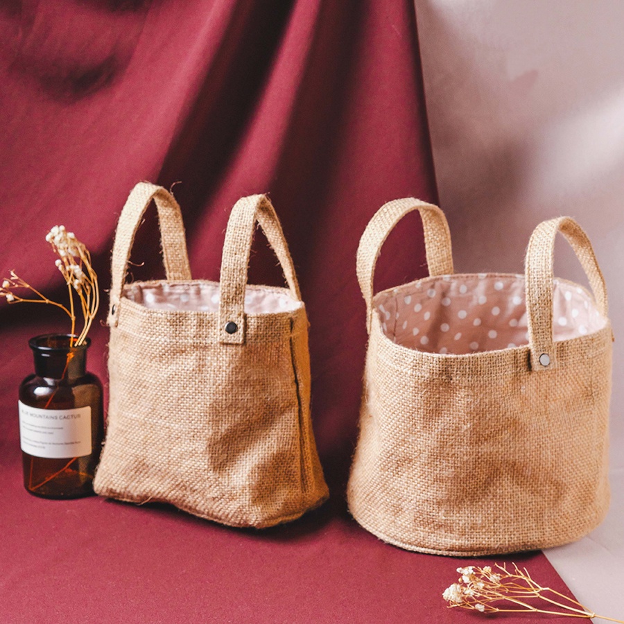 Jual Souvenir Hampers Tas Karung Goni Katun Custom Handmade Bag Basket ...