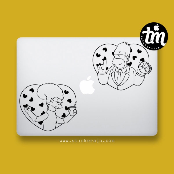 Jual Stiker Laptop MacBook Asus Acer Dell Lenovo - Sticker Homer Marge ...