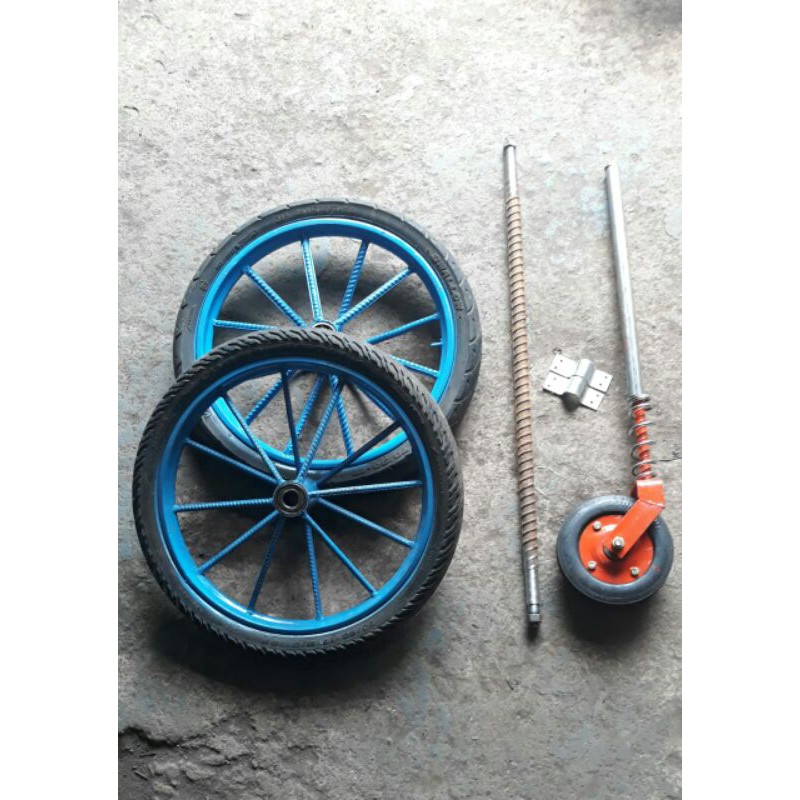 Jual Roda Gerobak Jari 6 dan 8 1 pasang dengan as | Shopee Indonesia