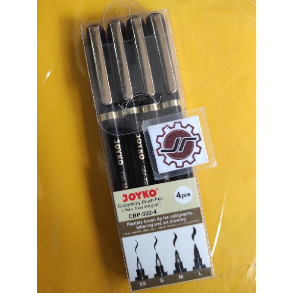 Jual Pen Caligraphy Brush pen Joyko CBP-332-4 (4 ukuran) per set ...