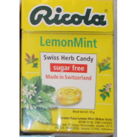 Jual Ricola 40 Gram All varian Original, glacier fresh mint Lemon | Shopee Indonesia