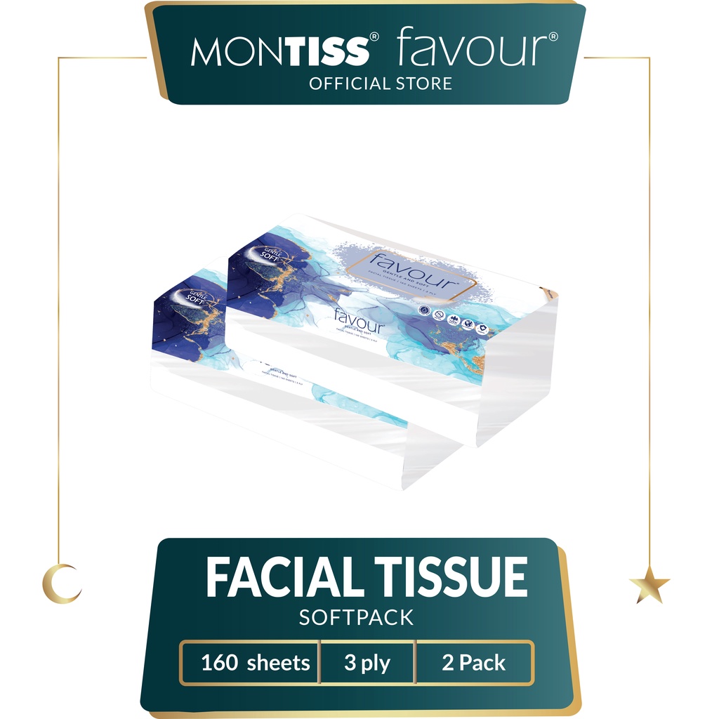 Jual Favour Facial Tissue 160 Sheets 2 in 1 | Shopee Indonesia