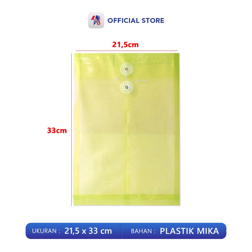 Jual Map Plastik / Map File Tali F4 Warna Map Tali Kancing Bening File ...