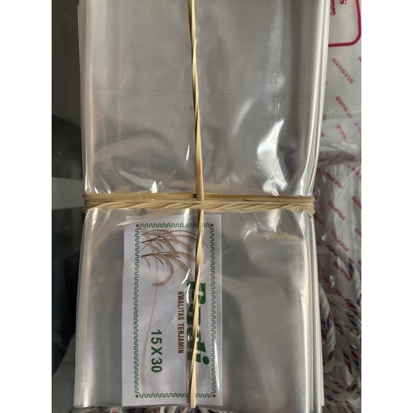 Jual plastik sayur bening tipis aa cap padi ukuran kecil per ikat lebih ...