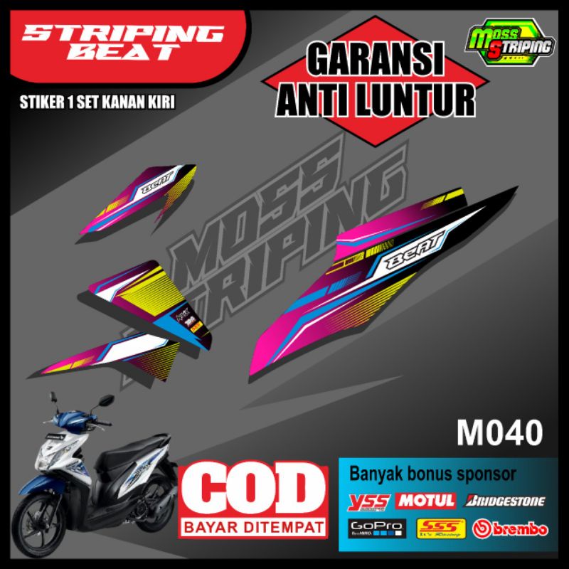 Jual STRIPING BEAT FI INJEKSI 2013 - 2016 ( stiker/sticker motor ...