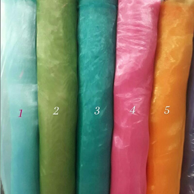 Jual Bahan organdi polos/Kain organdi | Shopee Indonesia