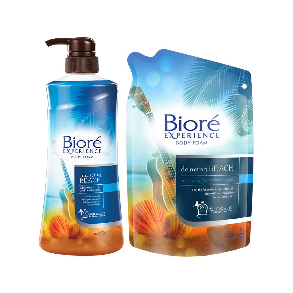 Jual Biore Body Foam Dancing Beach Pump 550 mL + Refill 425 mL | Shopee ...