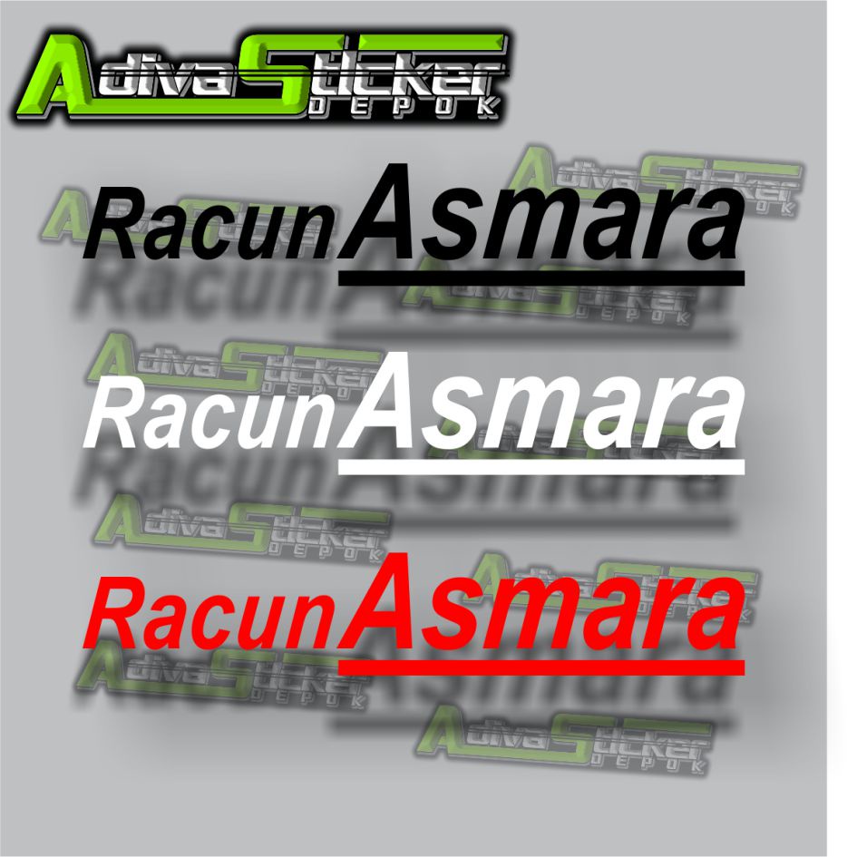 Jual STIKER CUTTING RACUN ASMARA | Shopee Indonesia