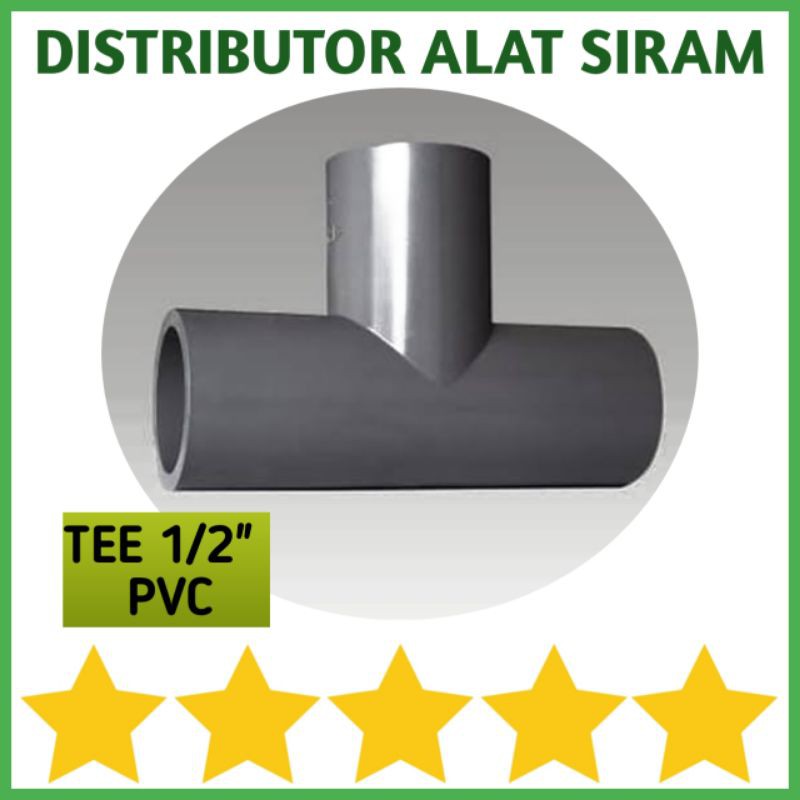 Jual FITTING PVC TEE 1/2 INCH AW T KONEKTOR PIPA PVC 0.5 INCI SAMBUNGAN ...