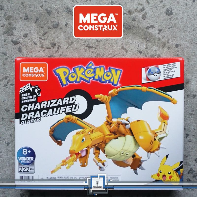 Jual Mega Construx Pokemon CHARIZARD Bricks Bloks Mattel 222pcs ...