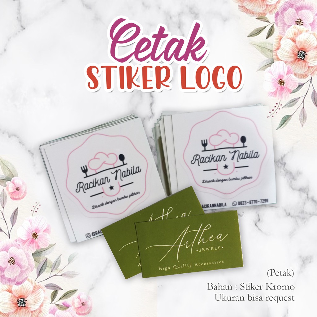Jual CETAK STIKER LOGO PETAK/ STIKER PRODUK / STIKER OLSHOP (HARGA ...