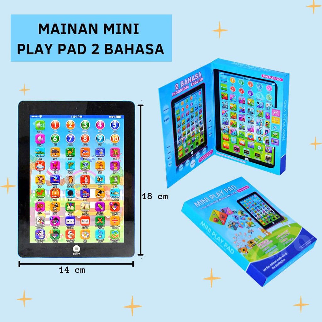 Jual Mainan Anak Ipad Playpad Play Pad Mini 2 Bahasa | Shopee Indonesia