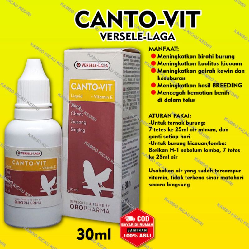 Jual CANTOVIT + CANTO-VIT + CANTOVIT 30ML + VITAMIN PENAMBAH BIRAHI ...