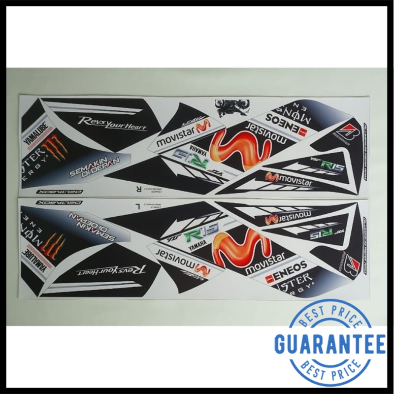 Jual Sticker Striping Motor Yamaha R15 V2 Movistar Hitam | Shopee Indonesia