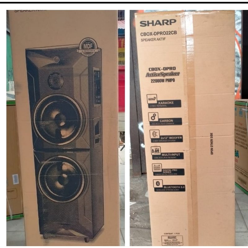 Jual Sharp speaker CBOX PRO 22cb new 12in x2 tumpuk | Shopee Indonesia