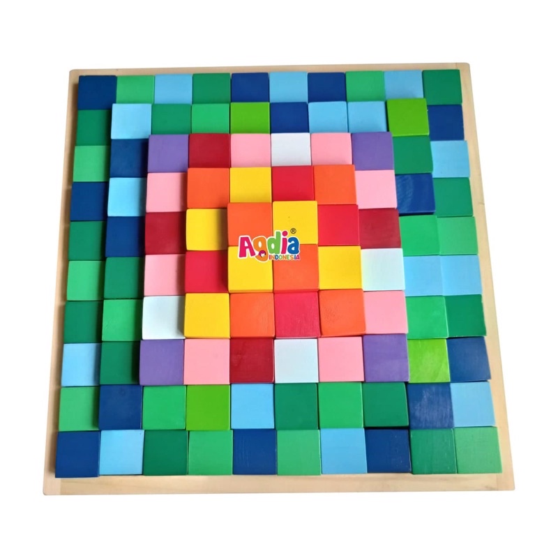 Jual City Block Dadu Balok Kubus Balok Dadu Mainan Kayu Balok Kayu ...