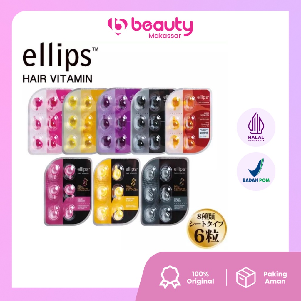 Jual Ellips Hair Vitamin Kemasan sachet Kapsul / vitamin rambut elips ...