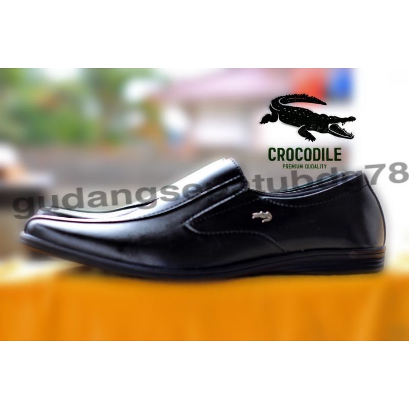 Jual CROCOBLACK Sepatu Pantofel Pantopel Kulit Pria Murah Pendek Formal ...