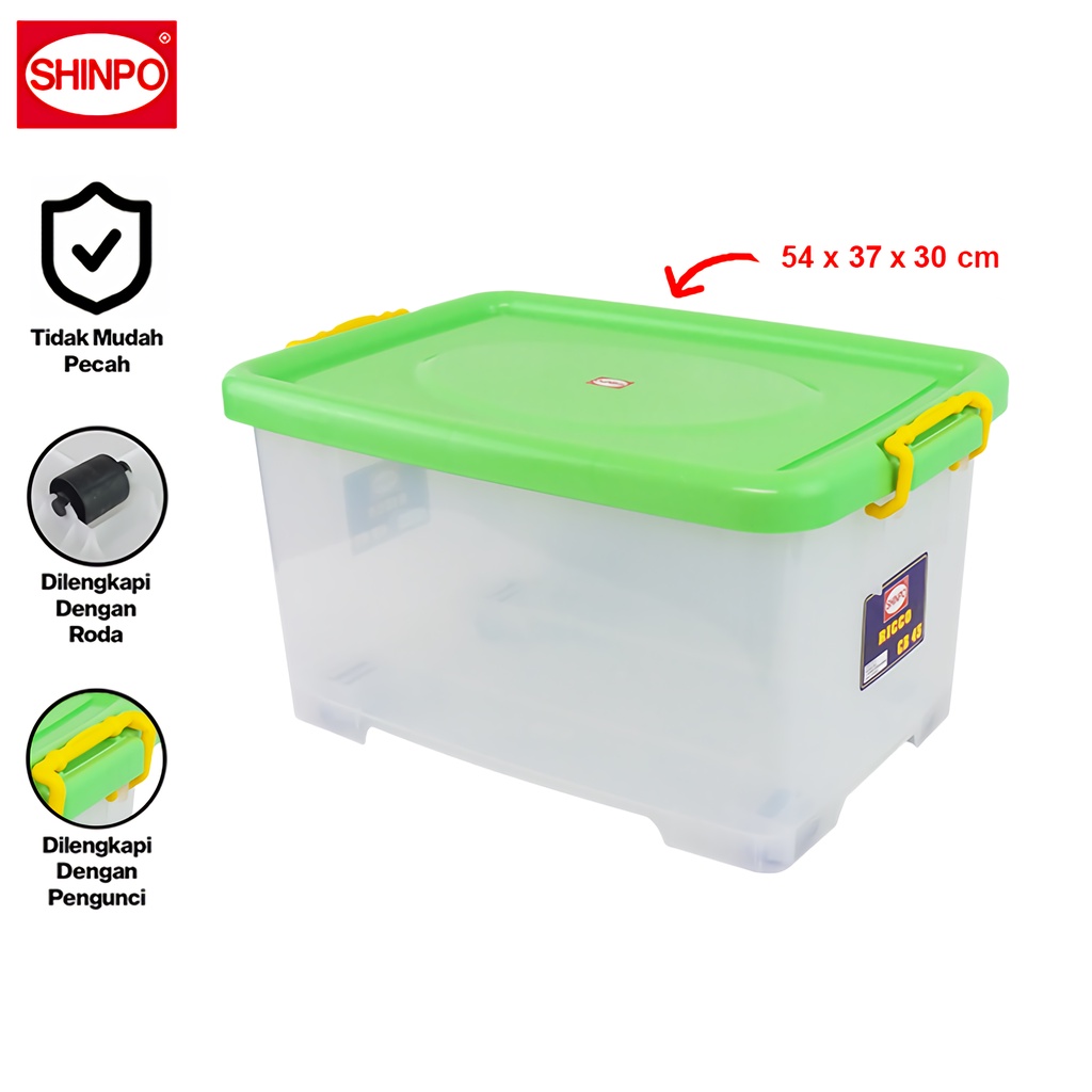 Jual SHINPO Kontainer Plastik Dengan Roda Ricco Container Box Kotak ...