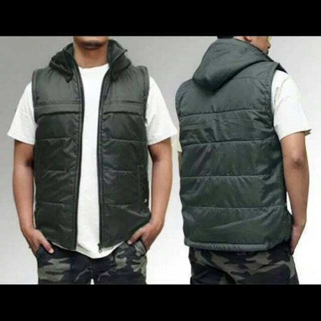 Jual Rompi Parasut Pria Vest Parasut Polos Anti Air Hitam Navy Parasit ...