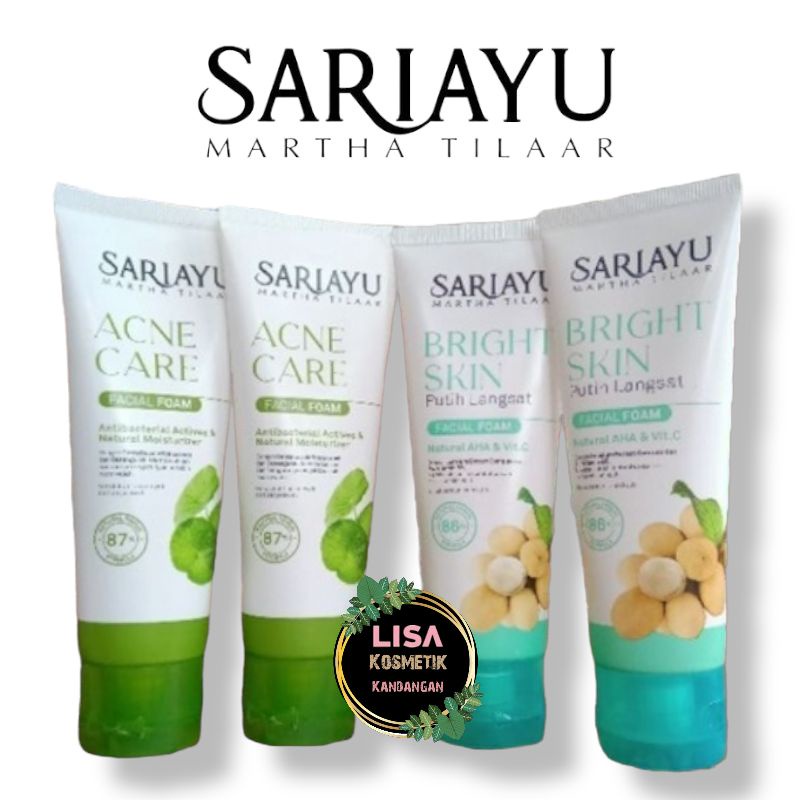 Jual Sariayu acne care facial foam & sari ayu bright skin Putih Langsat ...