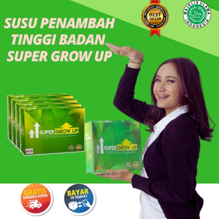Jual COD SUSU PENAMBAH TINGGI BADAN SUPER GROW UP ORIGINAL Murah ...