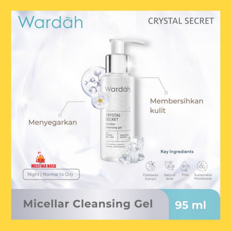 Jual Wardah Crystal Secret micellar cleansing gel 95ml | Shopee Indonesia