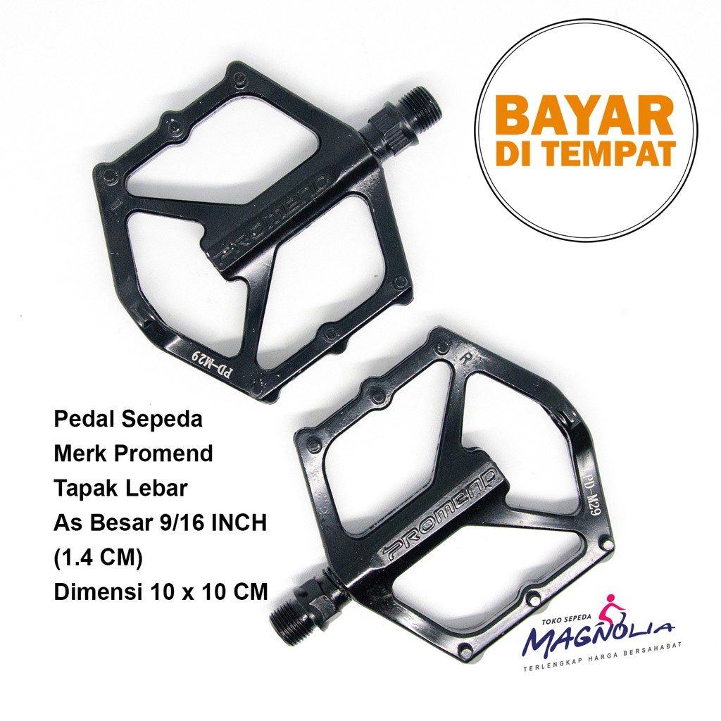 Jual Pedal Sepeda Promend Alloy DU Bearing Tapak Lebar 9/16 INCH (as Besar) Komponen Sepeda ...