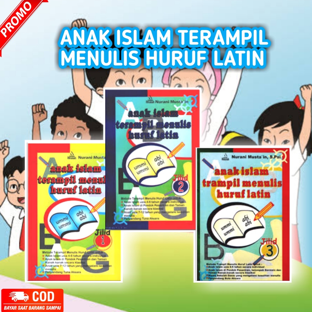 Jual Paket 3 Buku Jilid 1-3 Menulis Huruf Latin / Anak Islam Terampil ...