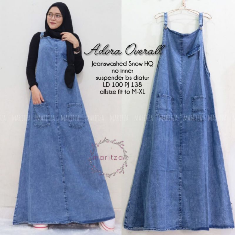 Jual Overall Jeans Wanita Terbaru | Baju Kodok Wanita Kekinian | Overal ...