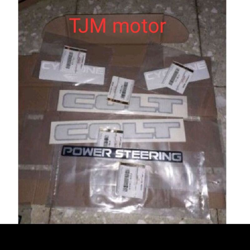 Jual 5pc sticker colt Cyclone power stering L 300 orsinil KTB asli ...
