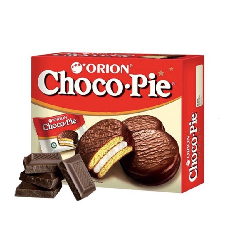 Jual DELFI ORION CHOCO PIE ORIGINAL 6P 180 GRAM 1 KARTON ISI 16 BOX ...