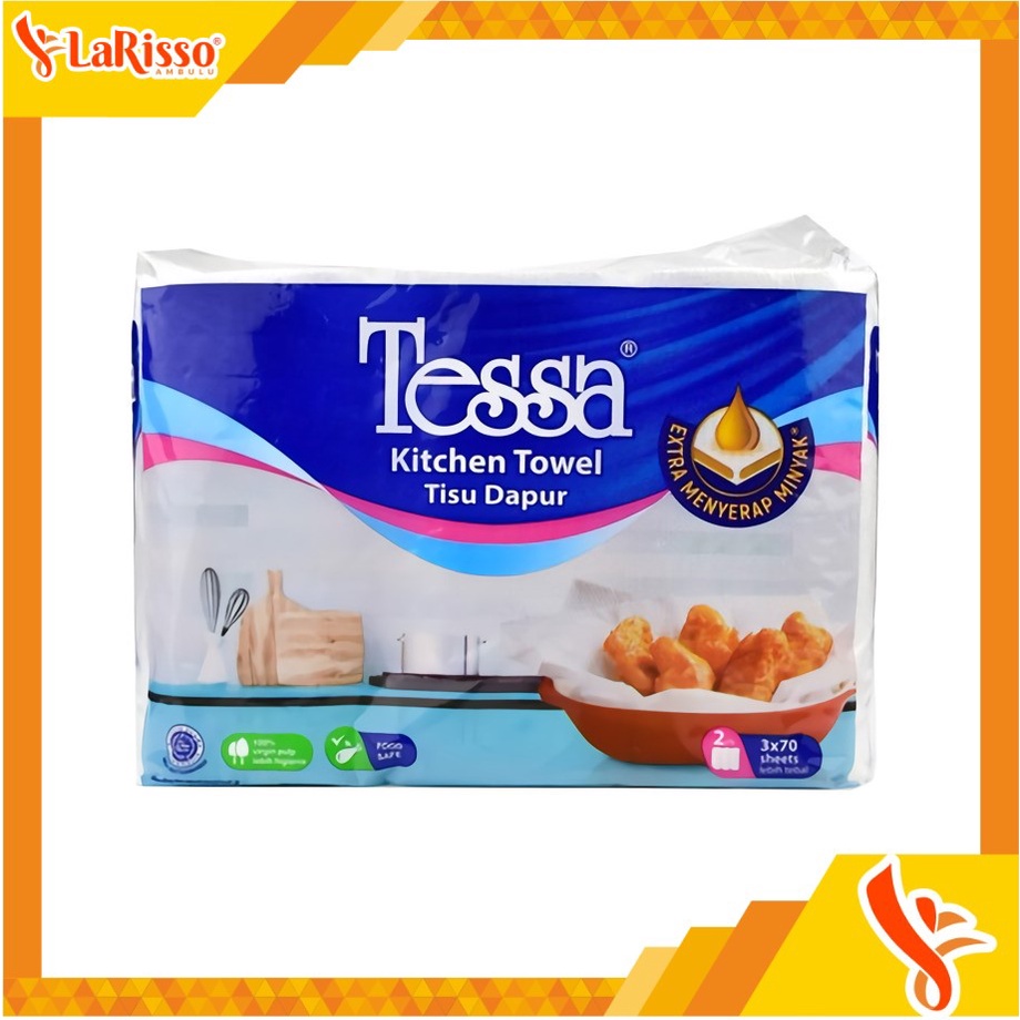 Jual TESSA TISSUE KITCHEN TOWEL TTP-0001 2PLY 3X370SHEETS | Shopee ...