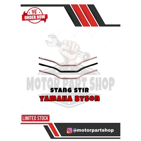 Jual Stang Setang Motor Yamaha Byson Standart Model Ori Hitam Tebal ...