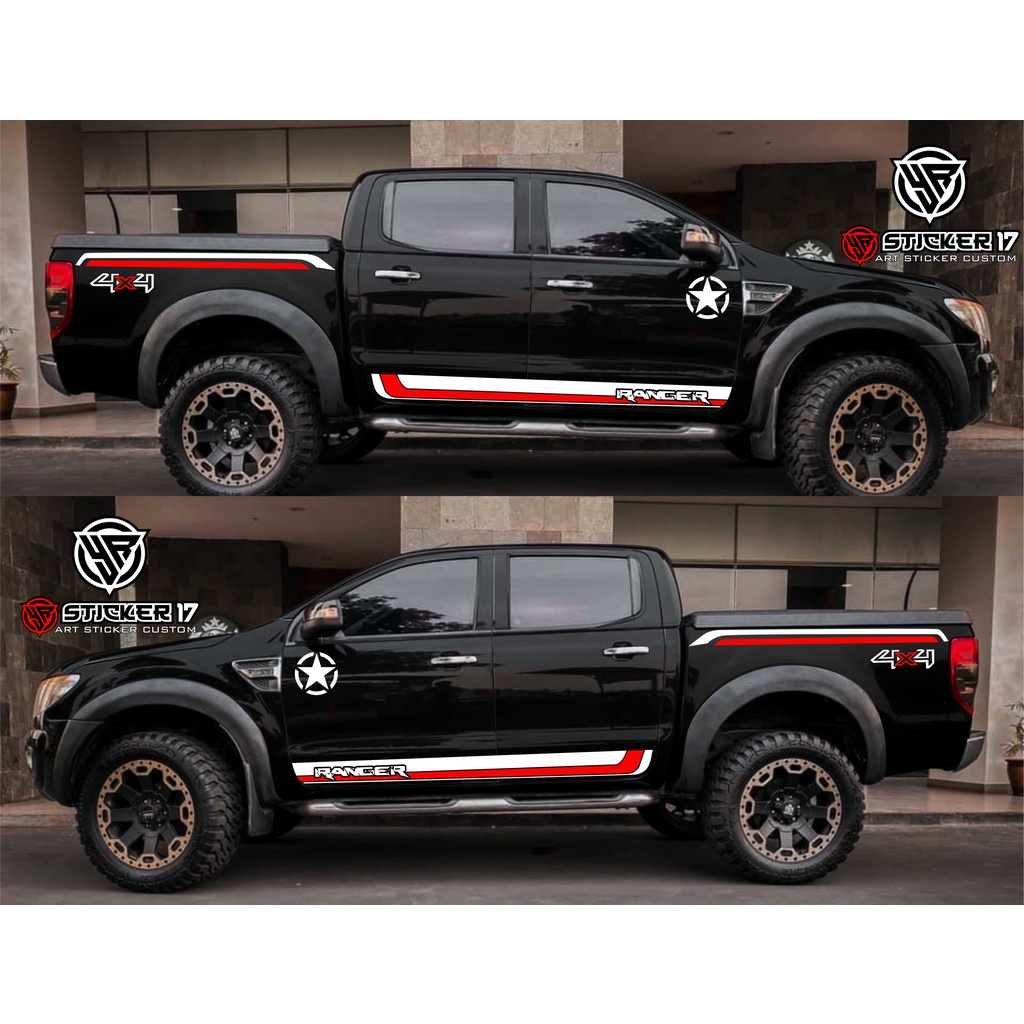 Jual Cutting sticker striping mobil ranger strada hilux triton navara ...