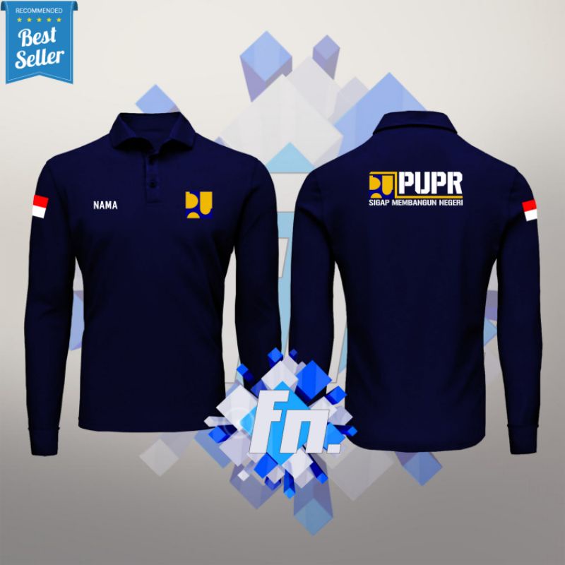 Jual KAOS POLO SHIRT PANJANG DINAS KEMENTERIAN PUPR SIGAP MEMBANGUN ...
