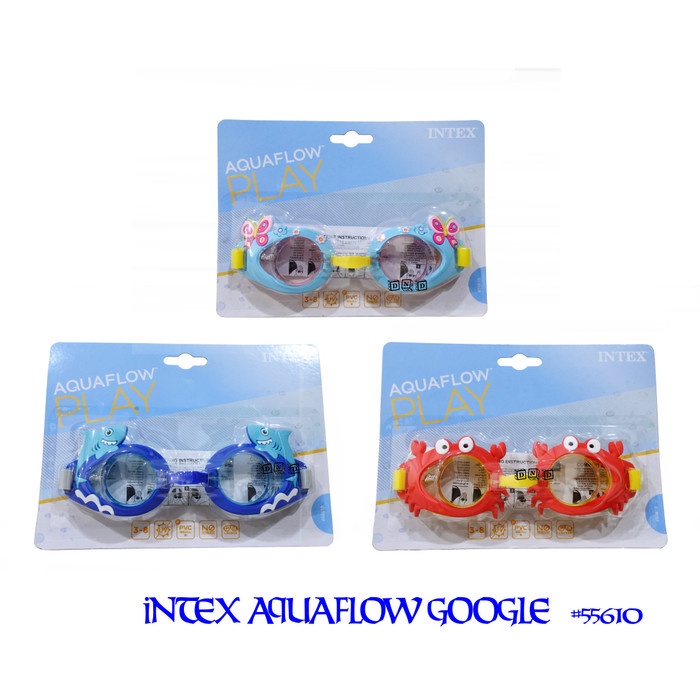 Jual Kacamata Renang Anak INTEX Aquaflow Fun Googles Karakter 55610 ...