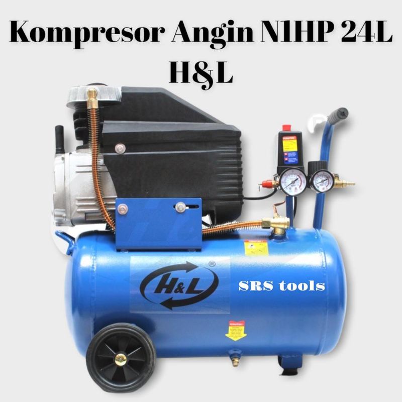 Jual H&L Kompresor Angin Listrik 1HP 24 ltr - Air Compressor 1 HP 24 ...