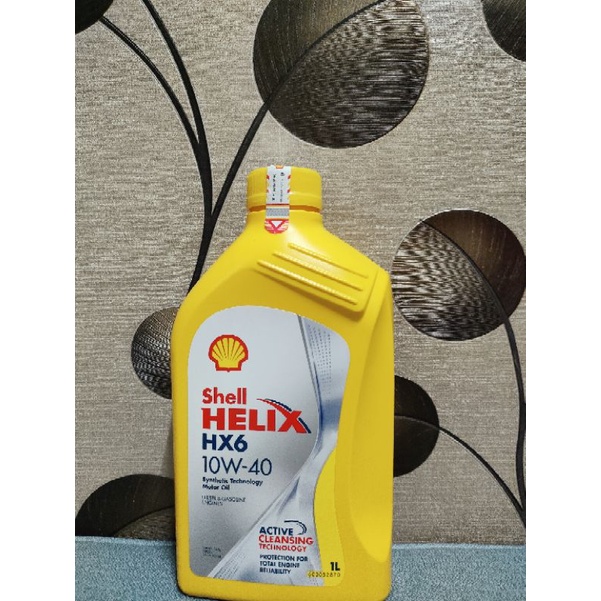 Jual SHELL HELIX HX6 10W-40 fully sintetis @1ltr | Shopee Indonesia