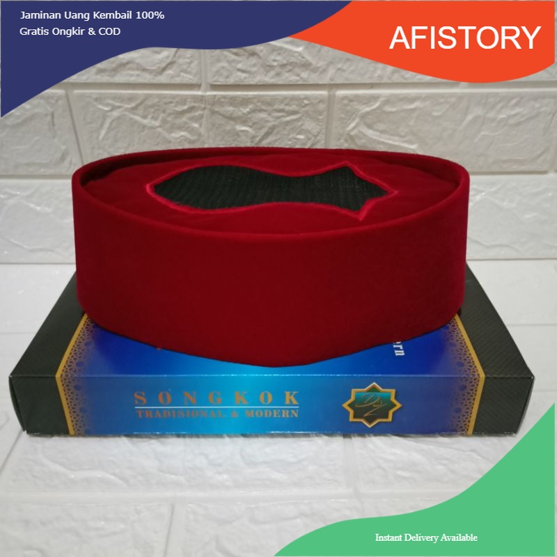 Jual Peci pria model terbaru songkok Betawi Merah cabe Terompah ...