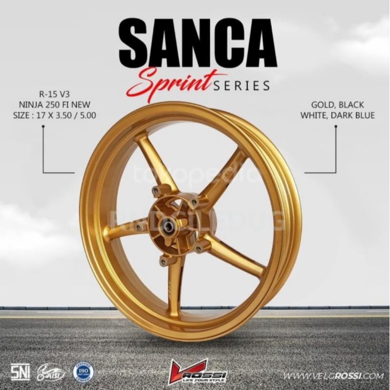 Jual Velg racing R15 v3 model p5 sanca gold | Shopee Indonesia