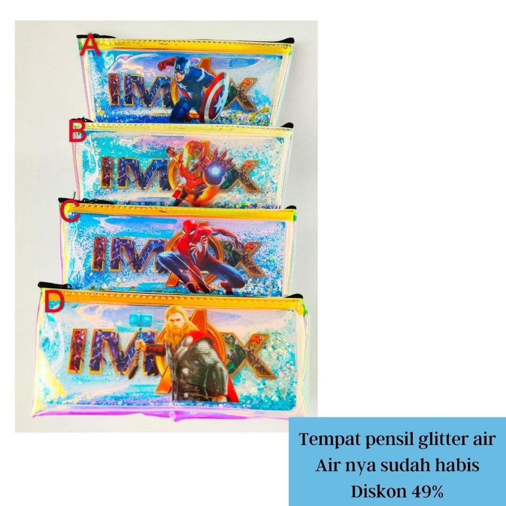 Jual Tempat Pensil Glitter Air Avenger / Kotak Pensil Hologram / Pencil ...