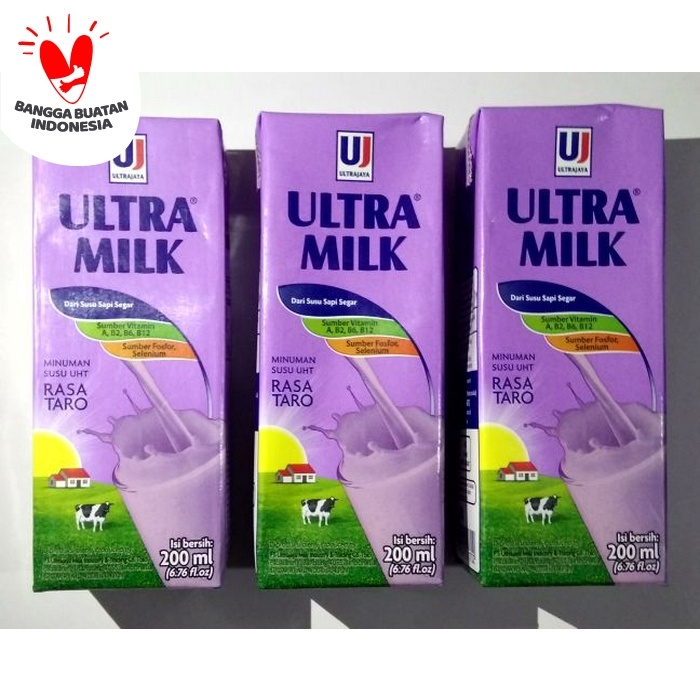 Jual Ee541F10 Susu Ultra Milk (Uht) Susu Ultra 200 Ml Ultra Taro 6dd ...